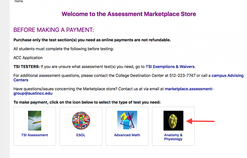 A&P I Assessment Test - General Information | ACC Biology Department ...