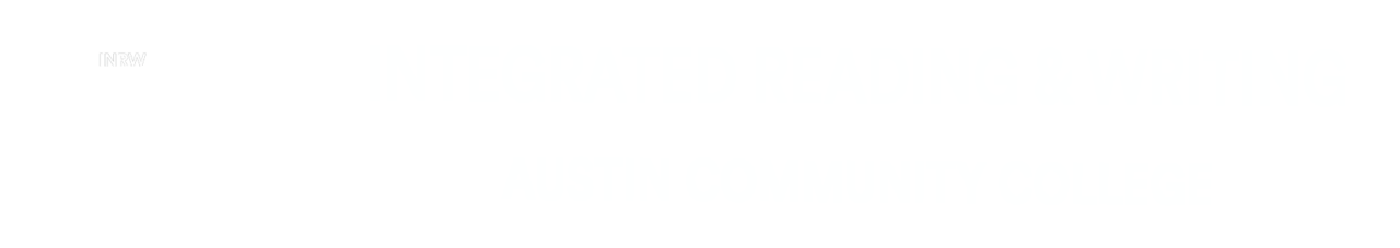 Integrated Reading & Writing | Austin Community College