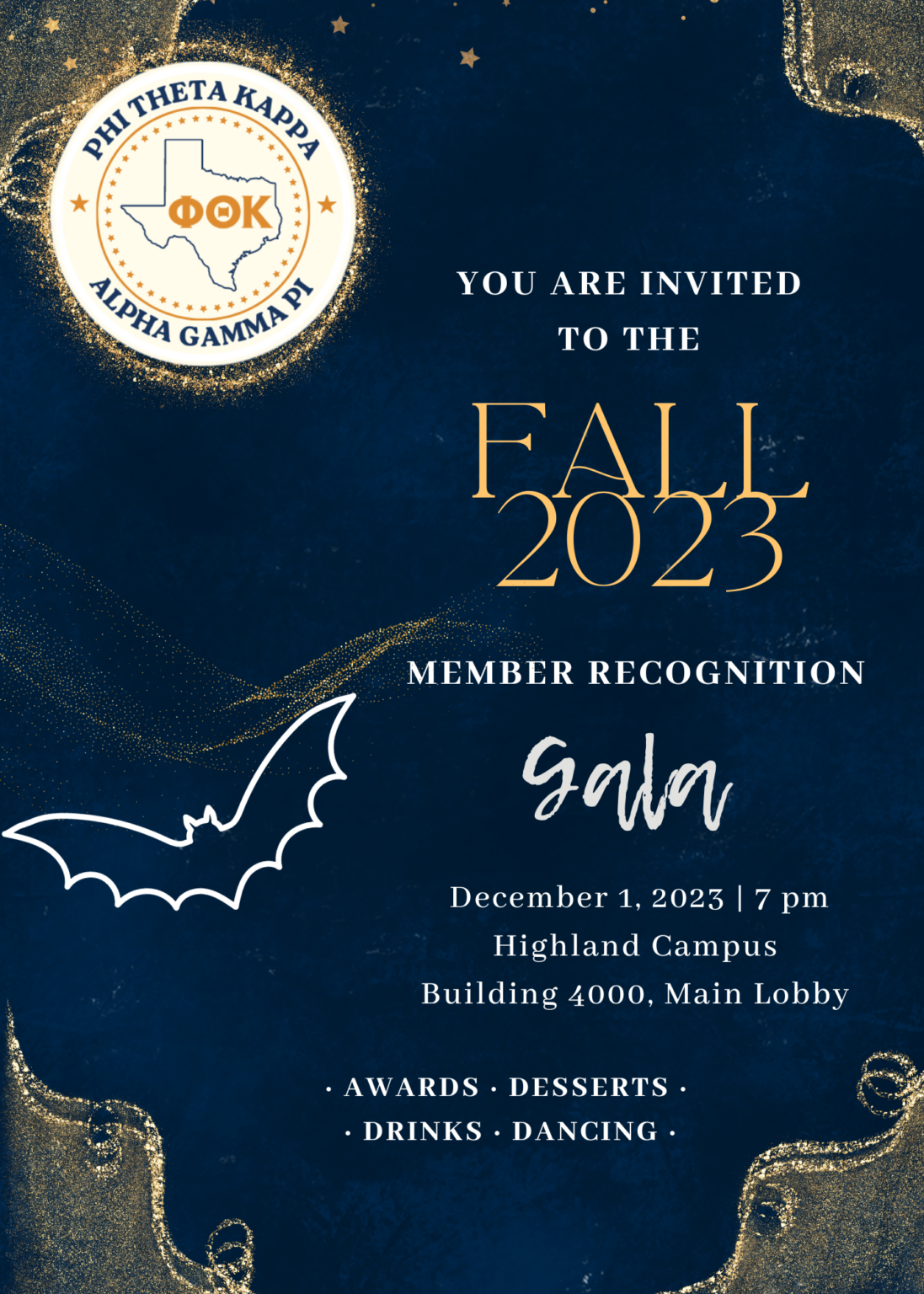 FALL 2023 MEMBER RECOGNITION GALA | Alpha Gamma Pi Chapter of Phi Theta ...