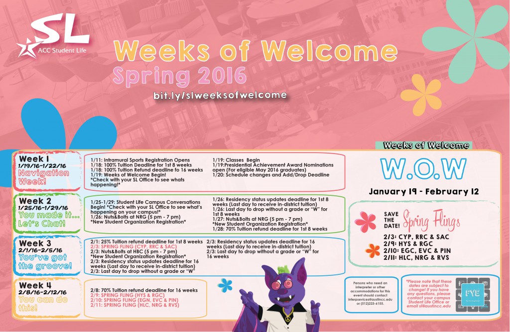 Weeks of Welcome (WOW) | January 2016 - ACC Student LifeACC Student Life