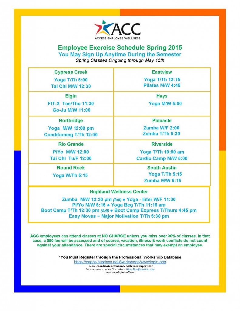 Spring Exercise Classes | Access Employee Wellness